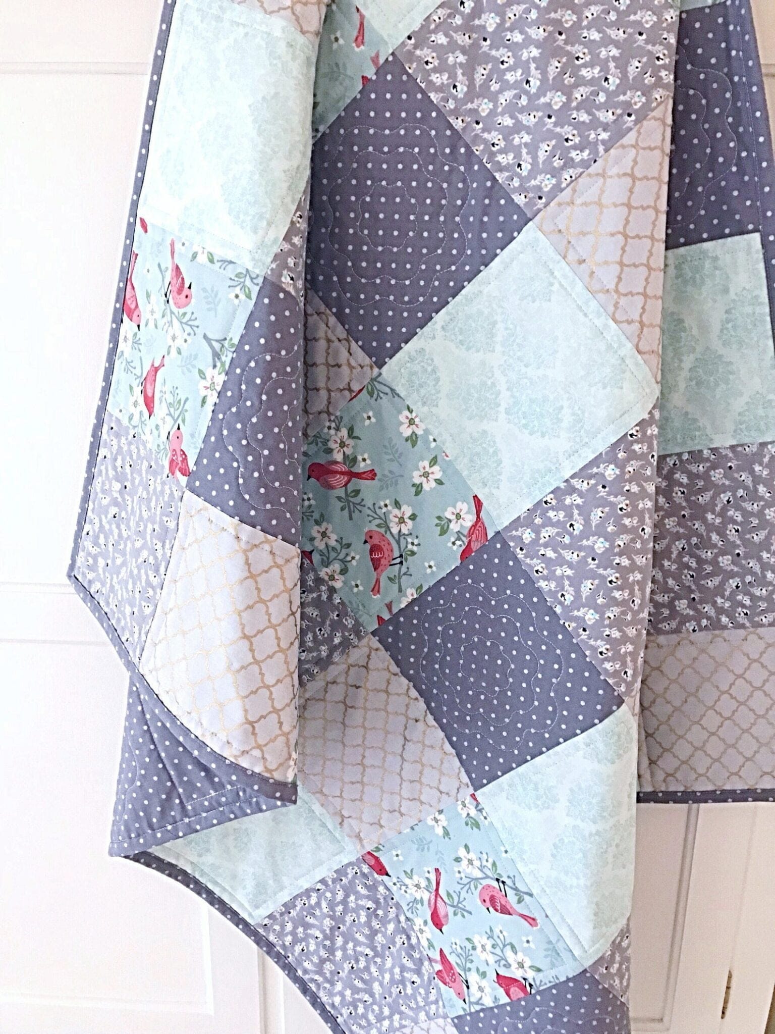 A Country Grace Quilt Pattern With Gingham & Stars • Maple Cottage Designs
