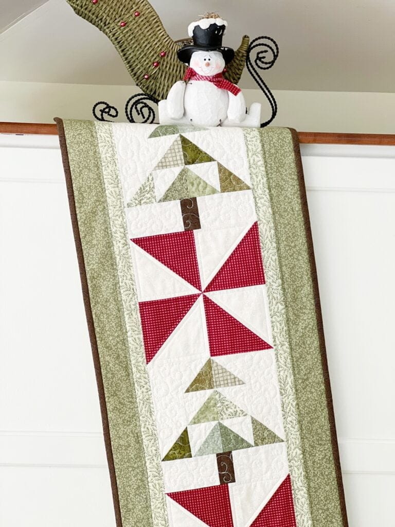Peppermint Woods Table Runner Pattern • Maple Cottage Designs