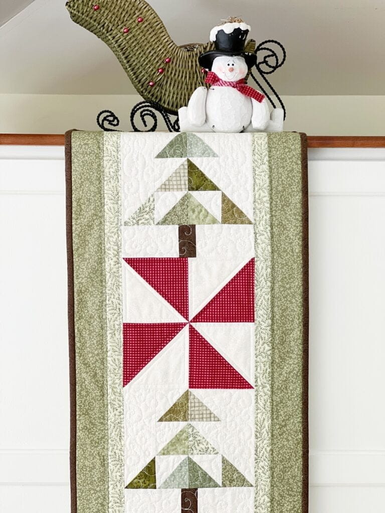 Peppermint Woods Table Runner Pattern • Maple Cottage Designs