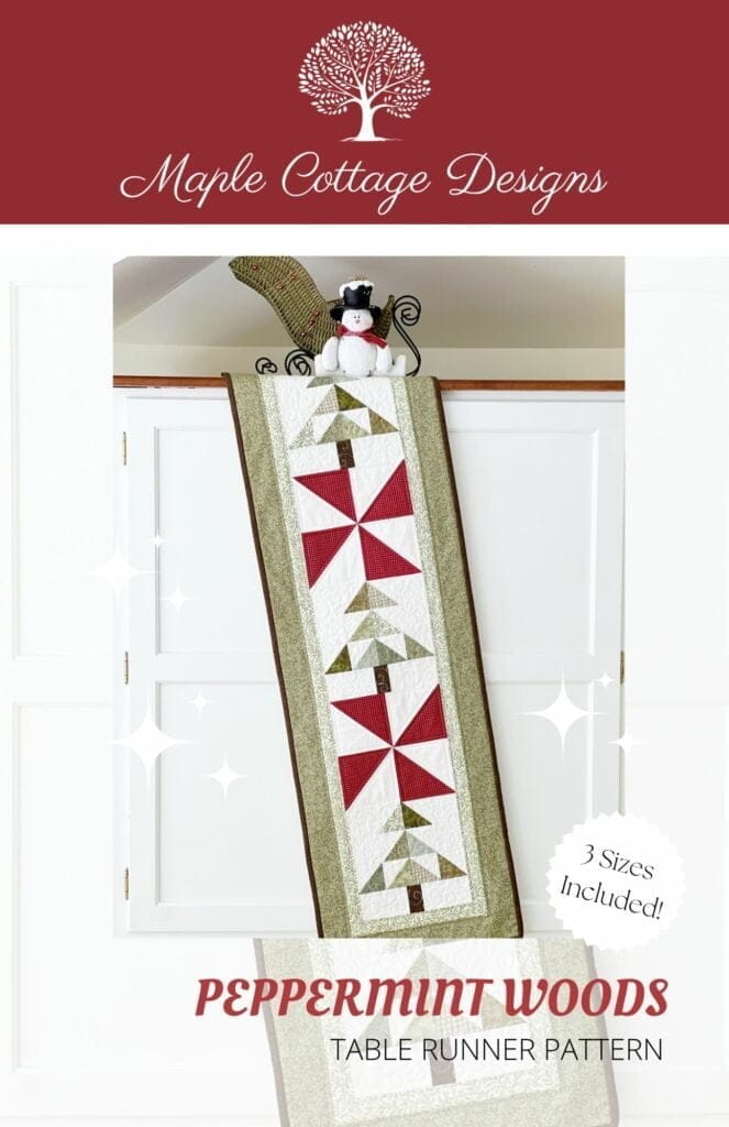 Peppermint Woods Table Runner Pattern • Maple Cottage Designs