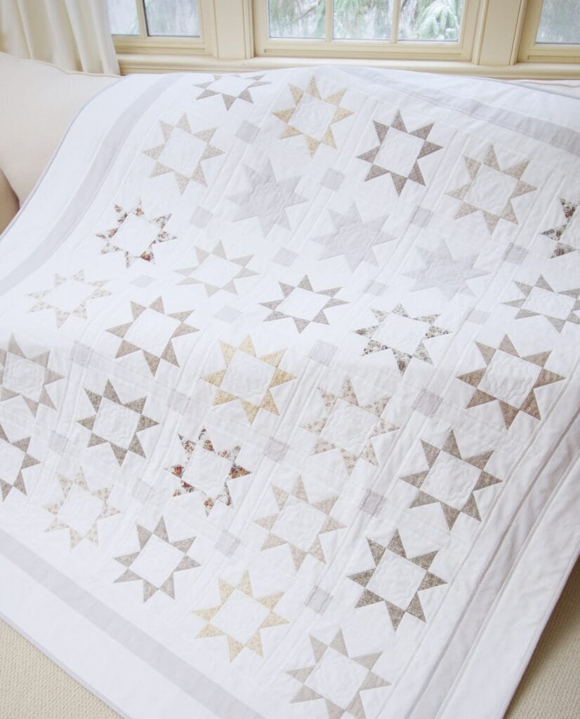Silver Starlight Quilt Pattern • Maple Cottage Designs