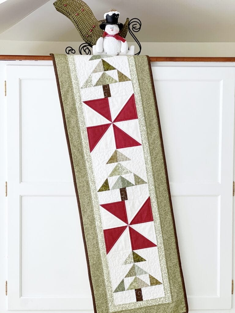 Peppermint Woods Table Runner Pattern • Maple Cottage Designs