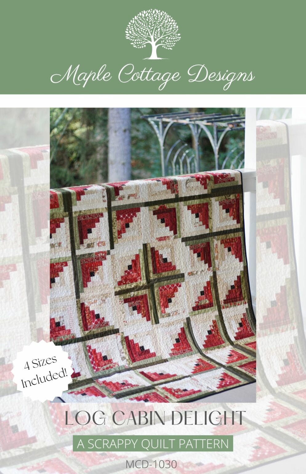 Log Cabin Delight Quilt Pattern • Maple Cottage Designs