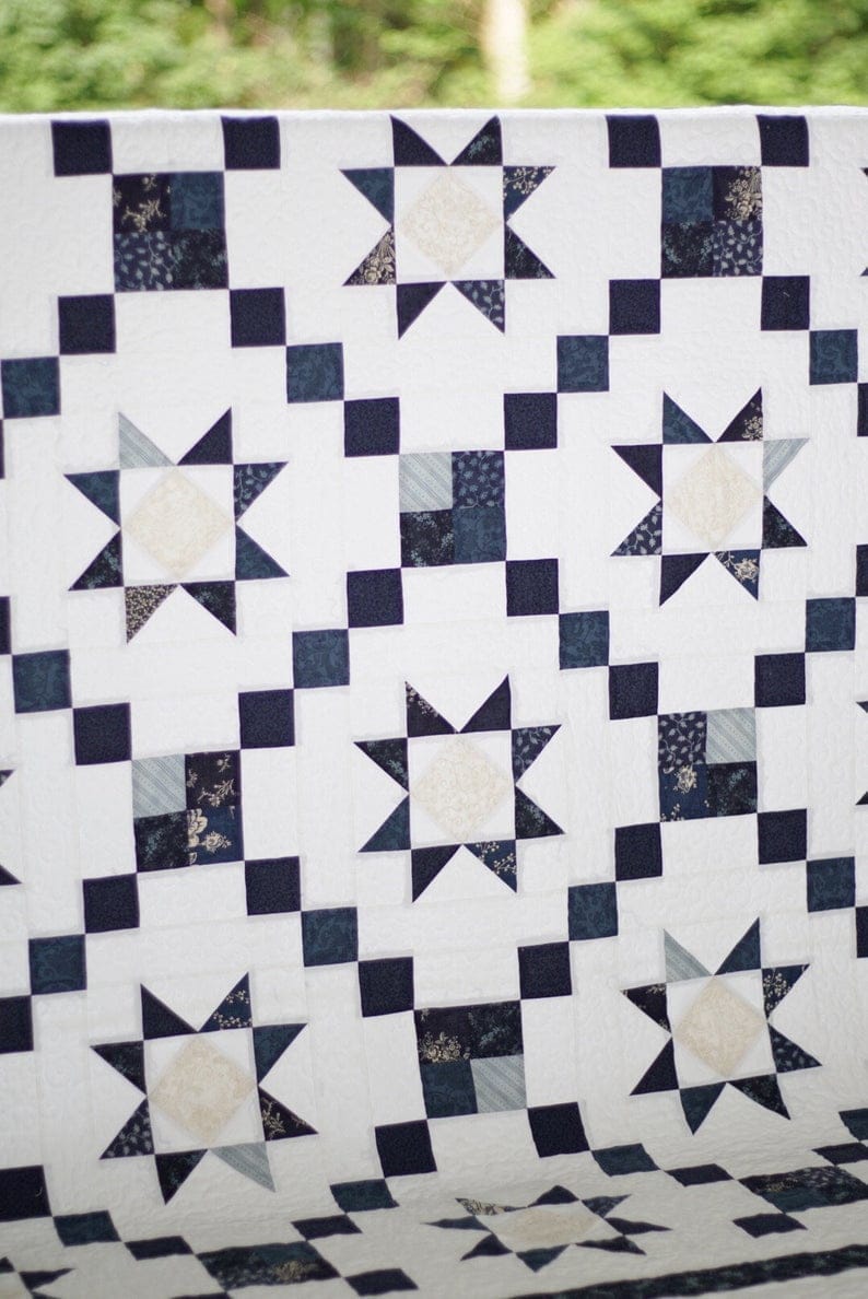 Diamond Star Path Quilt Pattern - Maple Cottage Designs
