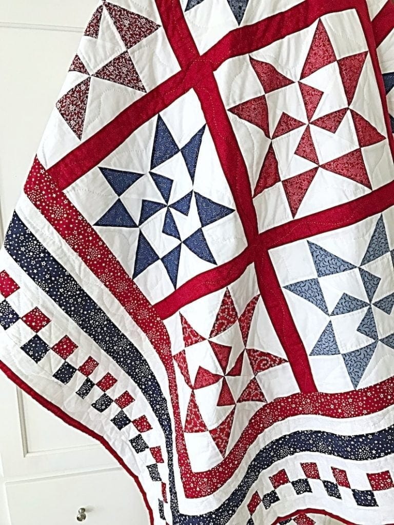 Stars & Stripes Forevermore Quilt Pattern • Maple Cottage Designs