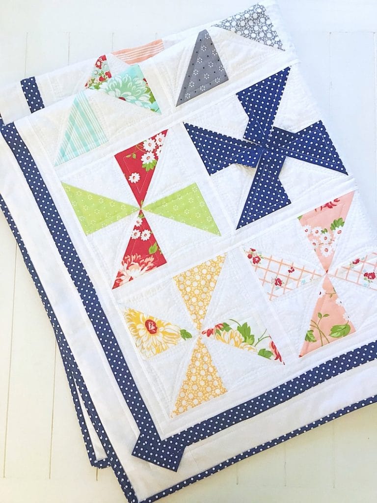 Pinwheels & Polka Dots Quilt Pattern • 4 Sizes! • Maple Cottage Designs
