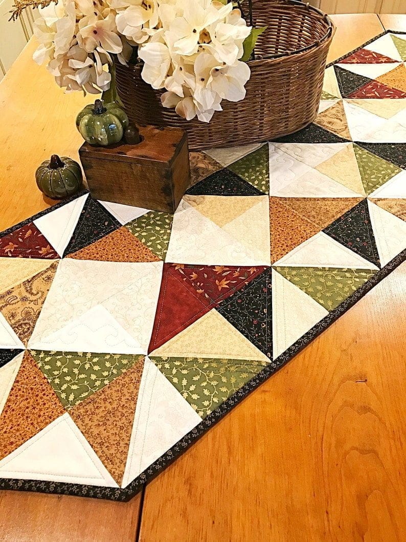 Cottage Diamonds Table Runner Pattern • Maple Cottage Designs