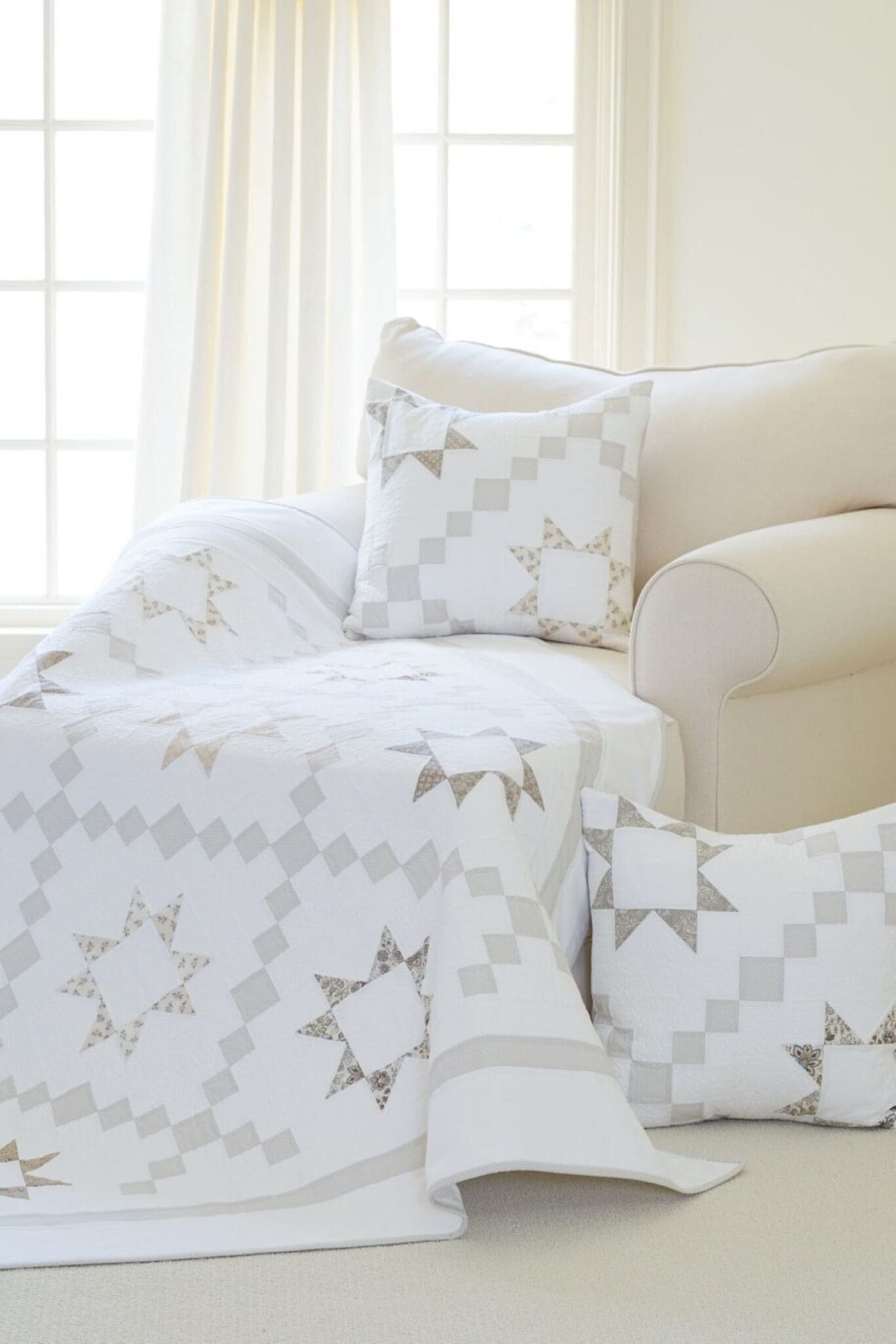 Silver Star Latte Quilt Pattern • Maple Cottage Designs