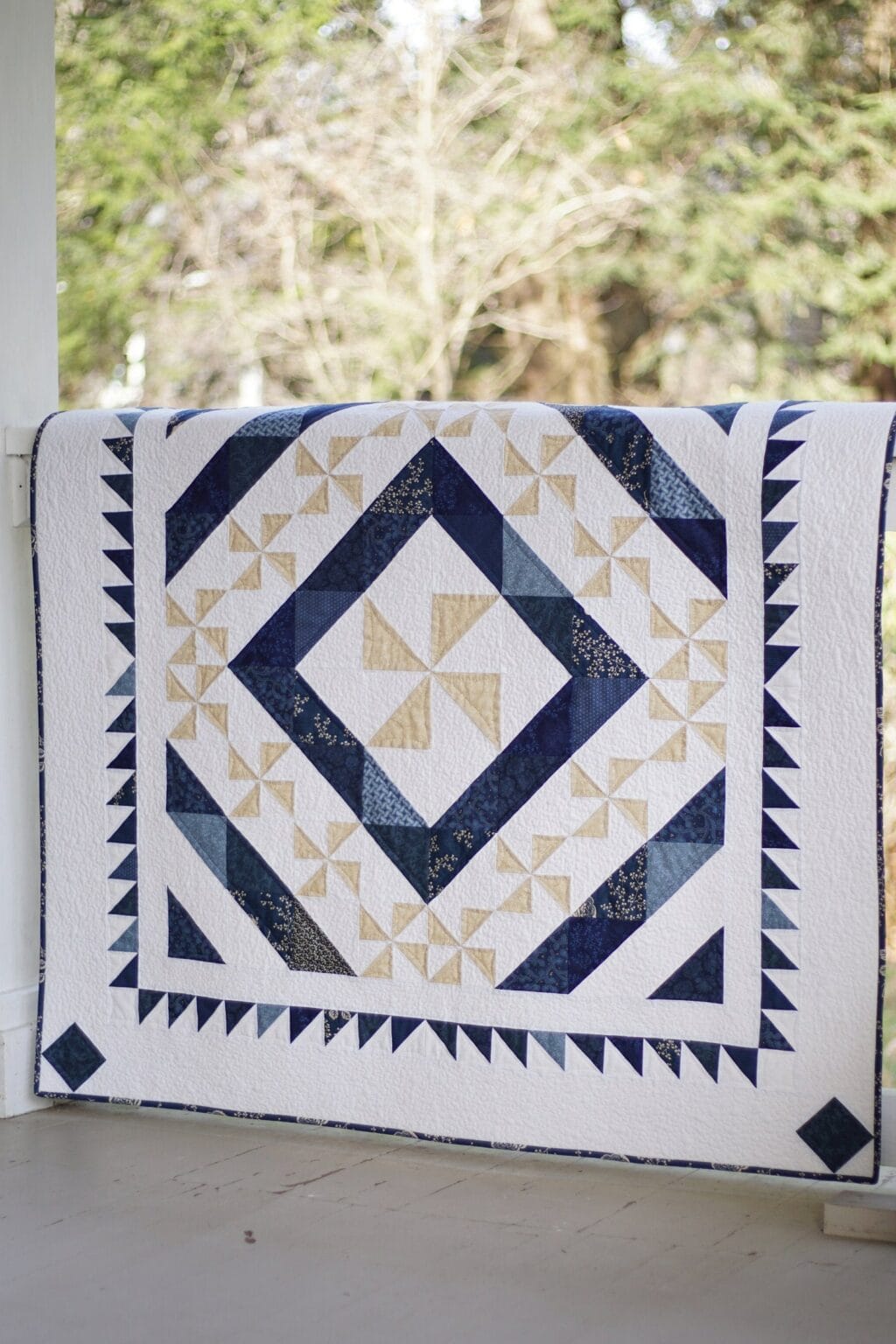 Indigo Snow Quilt Pattern • Maple Cottage Designs