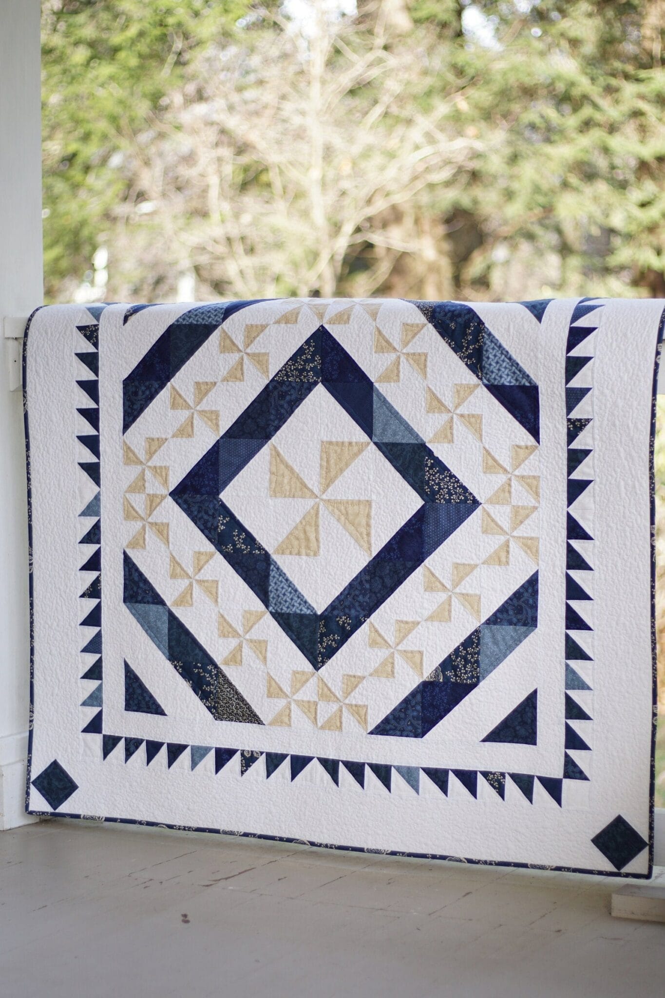 Indigo Snow Quilt Pattern • Maple Cottage Designs