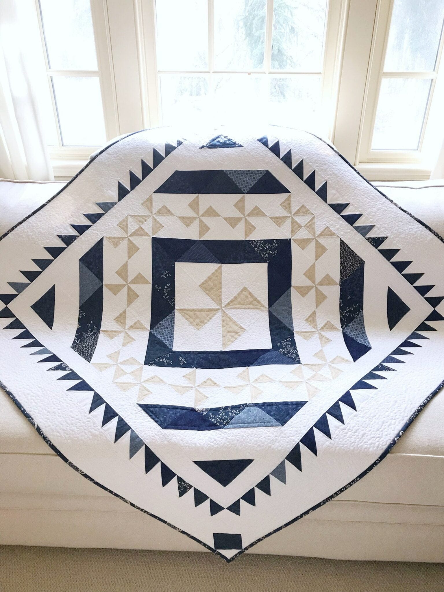 Indigo Snow Quilt Pattern • Maple Cottage Designs