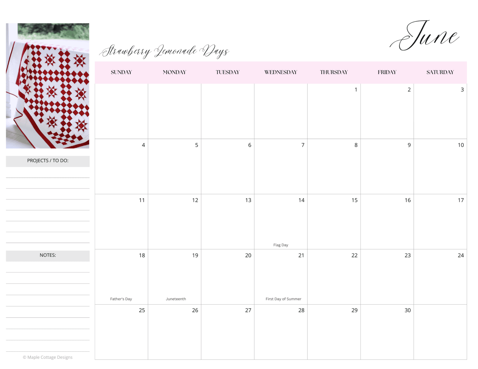 Plan Your Year: Get the 2023 Calendar PDF for Free • Maple Cottage Designs