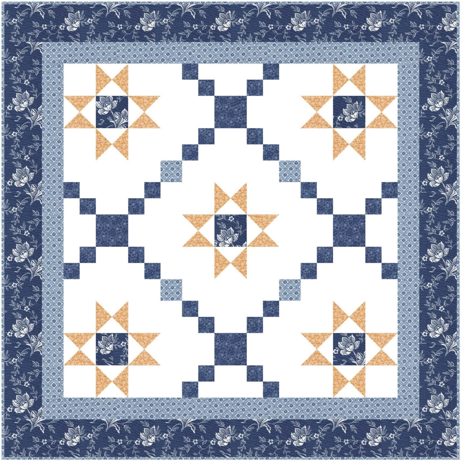 Starlit Road Quilt Pattern & Pillow Pattern • Maple Cottage Designs
